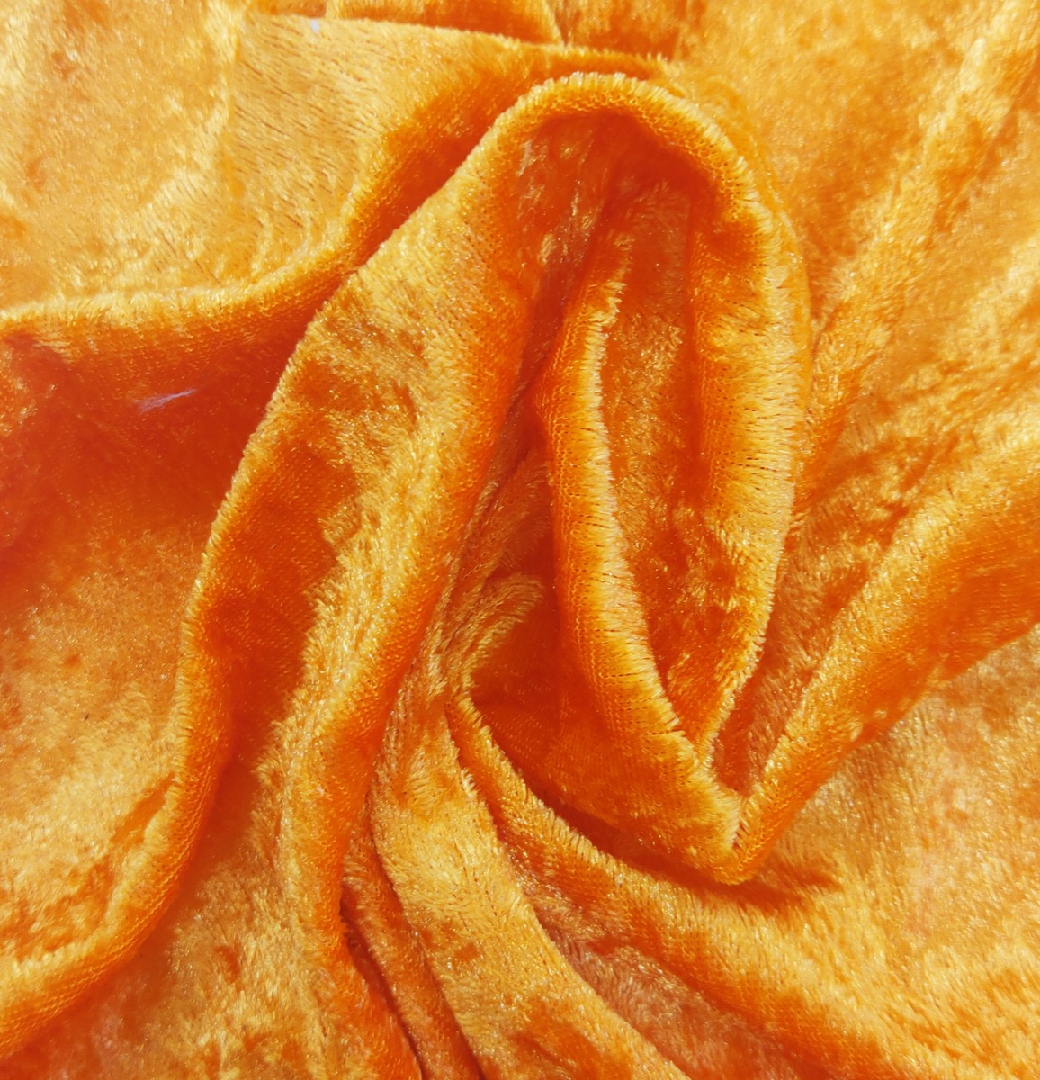 52 x 70" Orange Crushed Velvet Tablecloth - Elegant Event Essentials