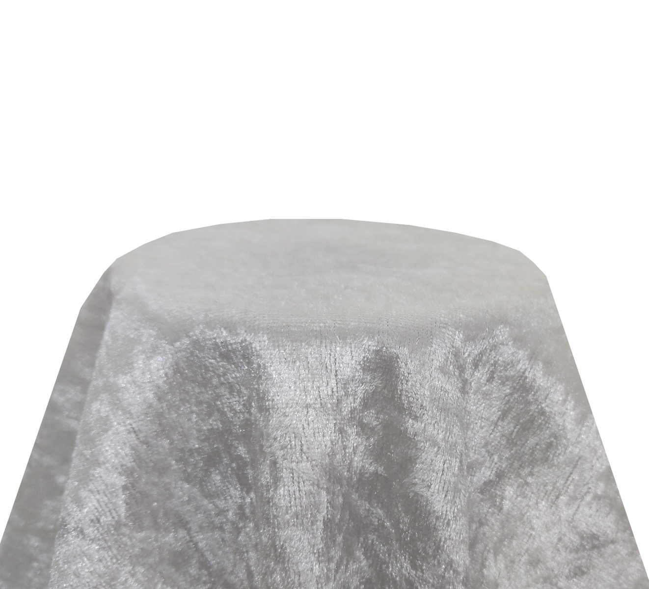 54'' Silver Crushed Velvet Tablecloth - Elegant Event Essentials
